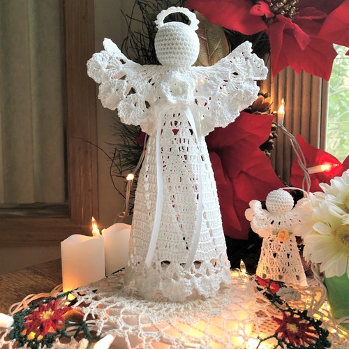 Crochet Angel Tree Topper - Etsy