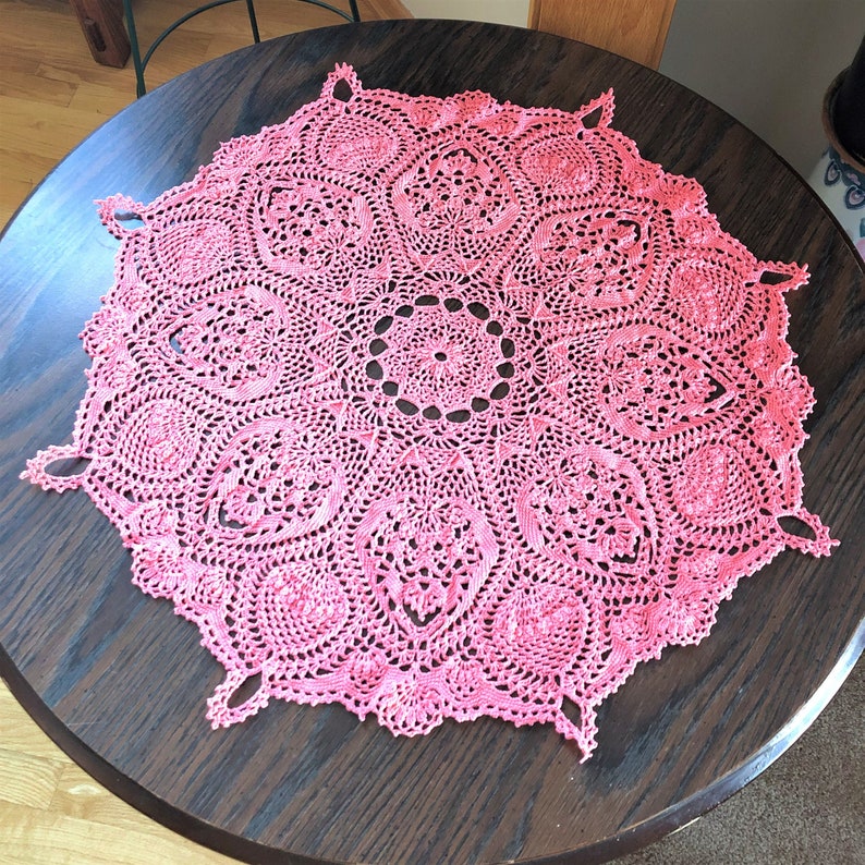 Crochet Doily Crochet Large Doily 25 Inches Round Doily - Etsy