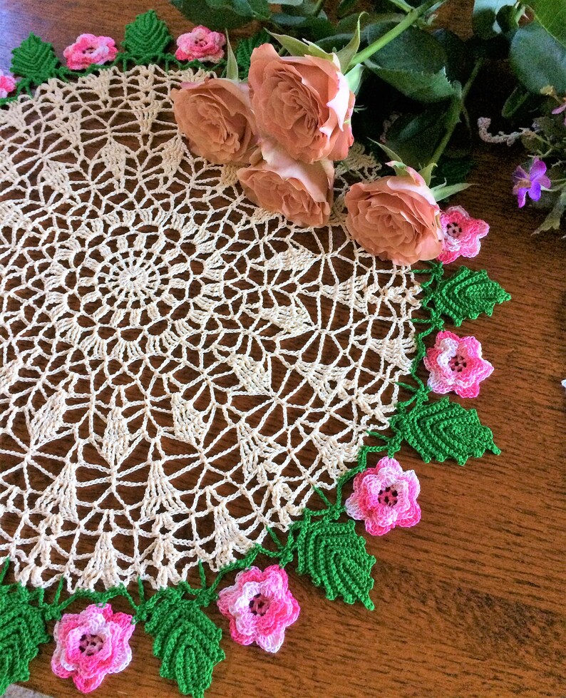 Crochet Doily Made to Order Doily Crochet Pink Rose Doily - Etsy Crochet Doily Made to Order Doily Crochet Pink Rose Doily - Etsy