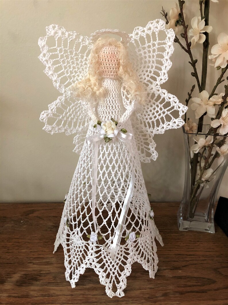 Crochet Angel Crochet Angel Tree Topper Christmas Ornaments - Etsy