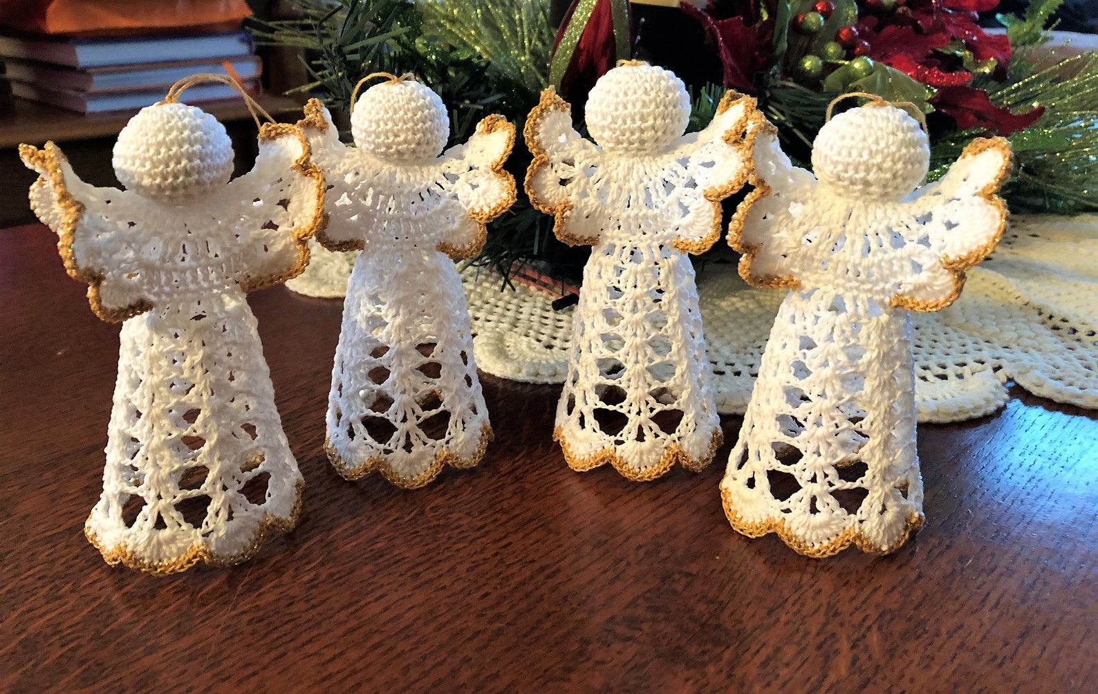 Crochet Angels Handmade Angels Set of 4 Angels Christmas - Etsy