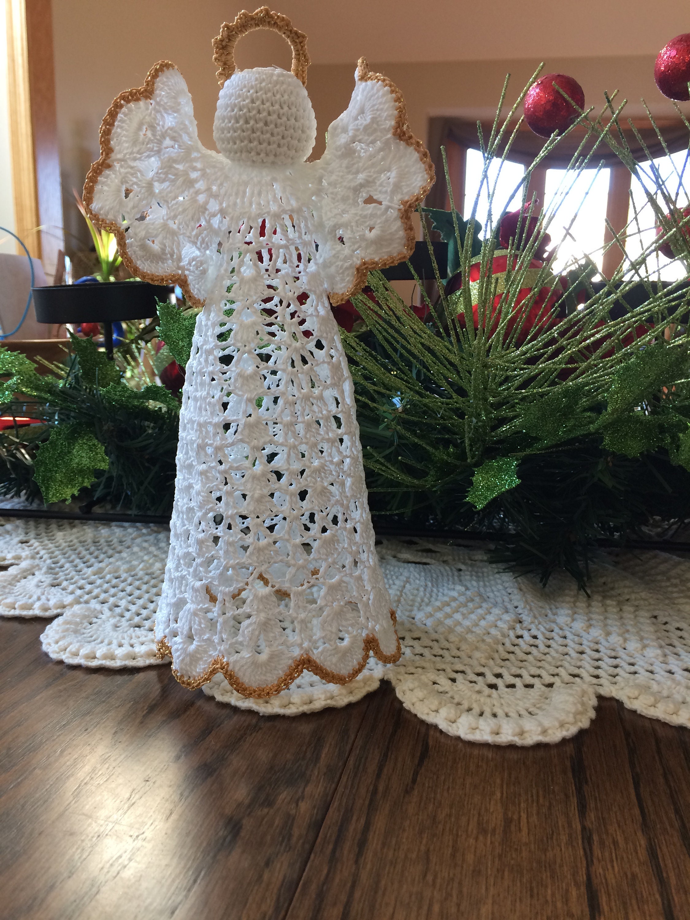 Crochet Angel Tree Topper Crochet Angel Handmade Angel | Etsy