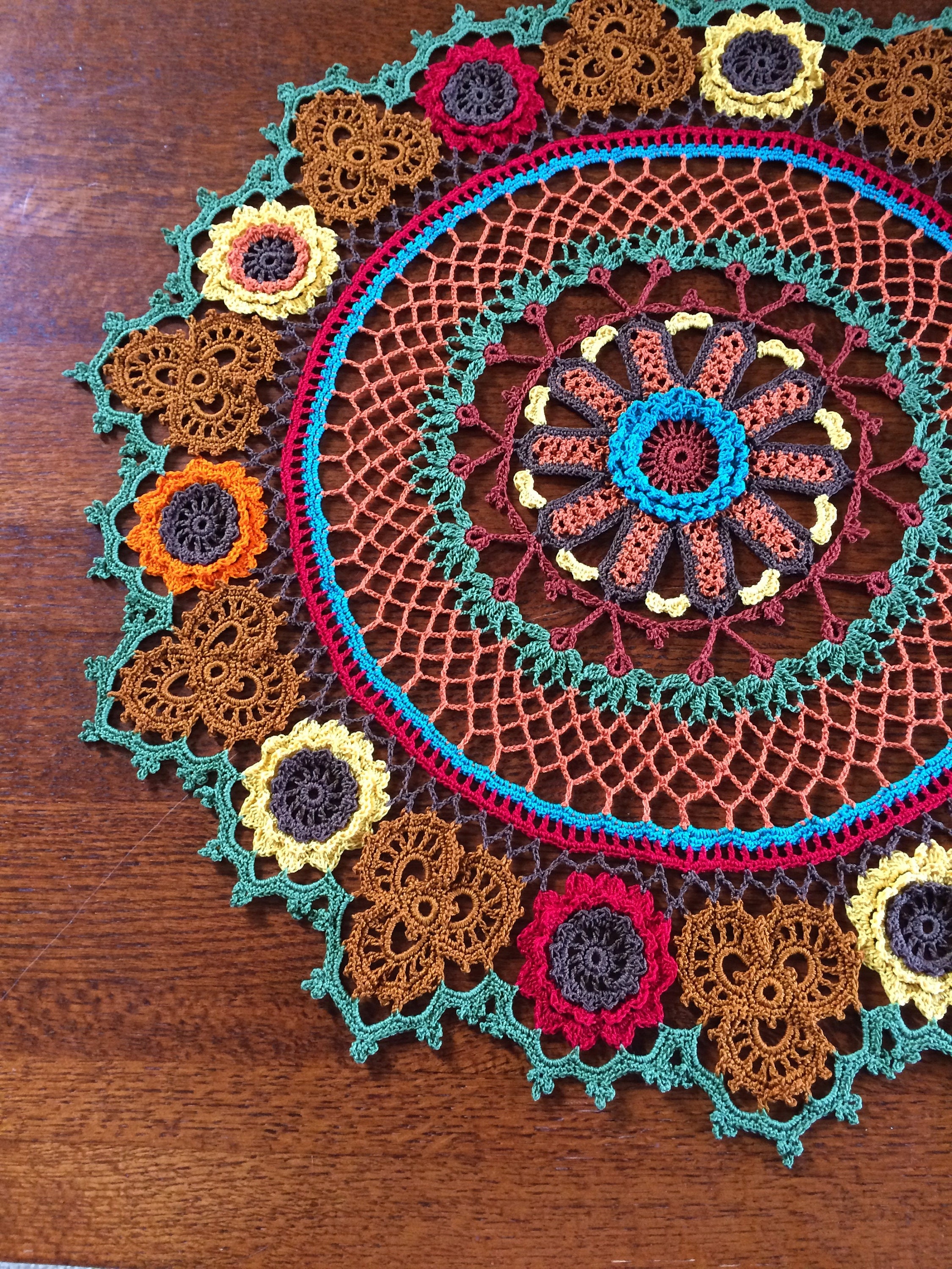 Handmade Crochet Fall Doily: 22" Thanksgiving Table Decor - Etsy