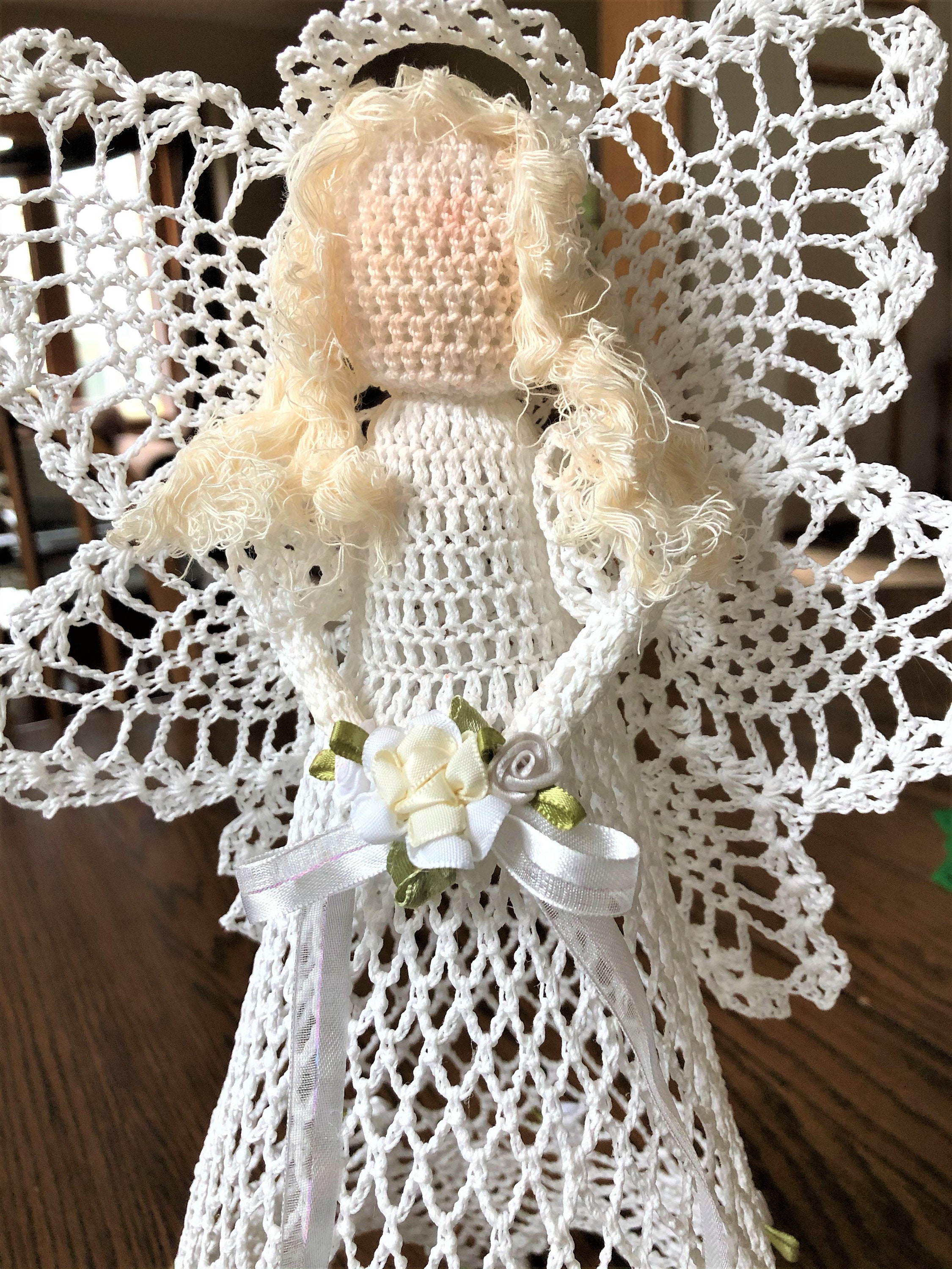 Crochet Angel Crochet Angel Tree Topper Christmas Ornaments - Etsy