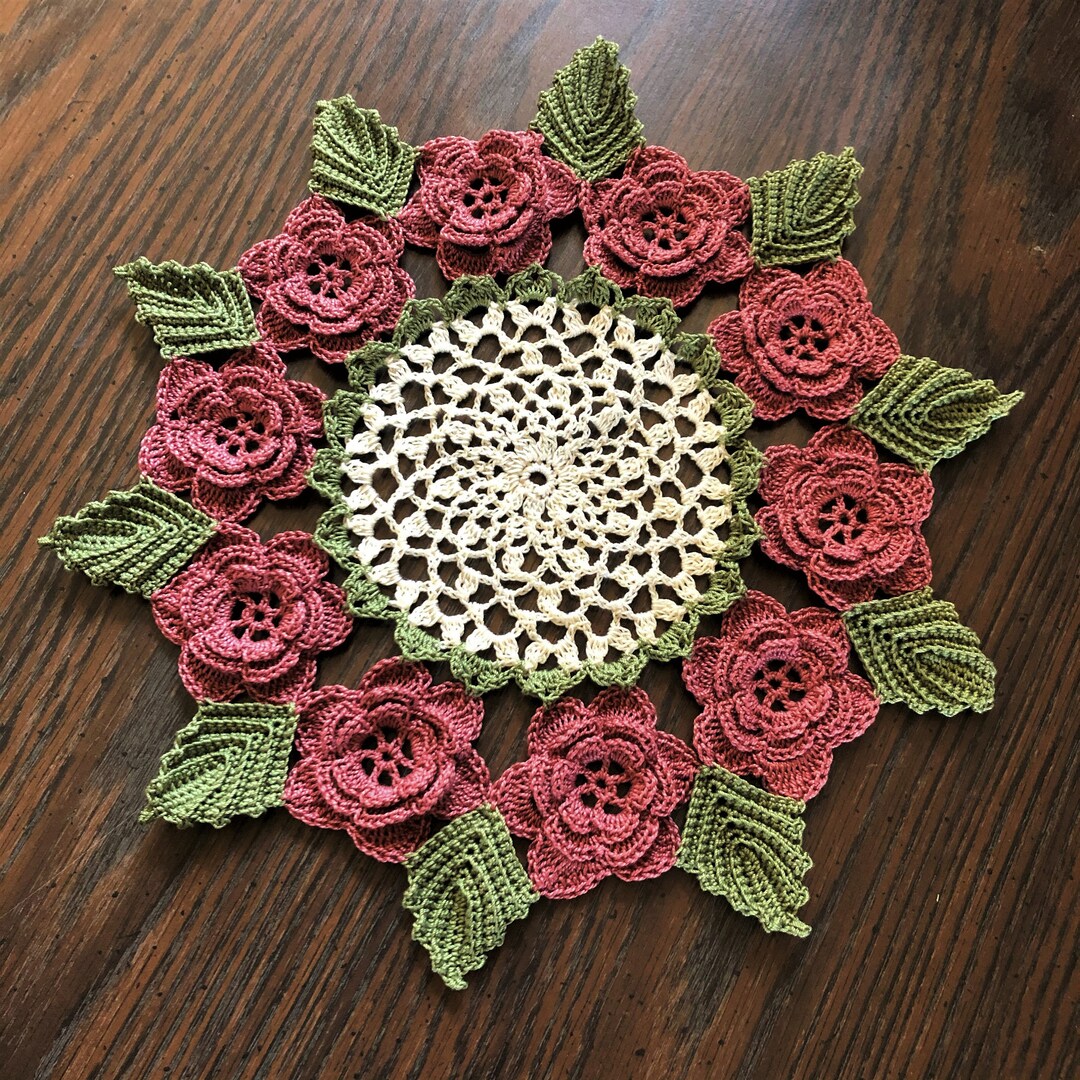 Crochet Doily Made to Order Crochet Flower Doily Rose - Etsy