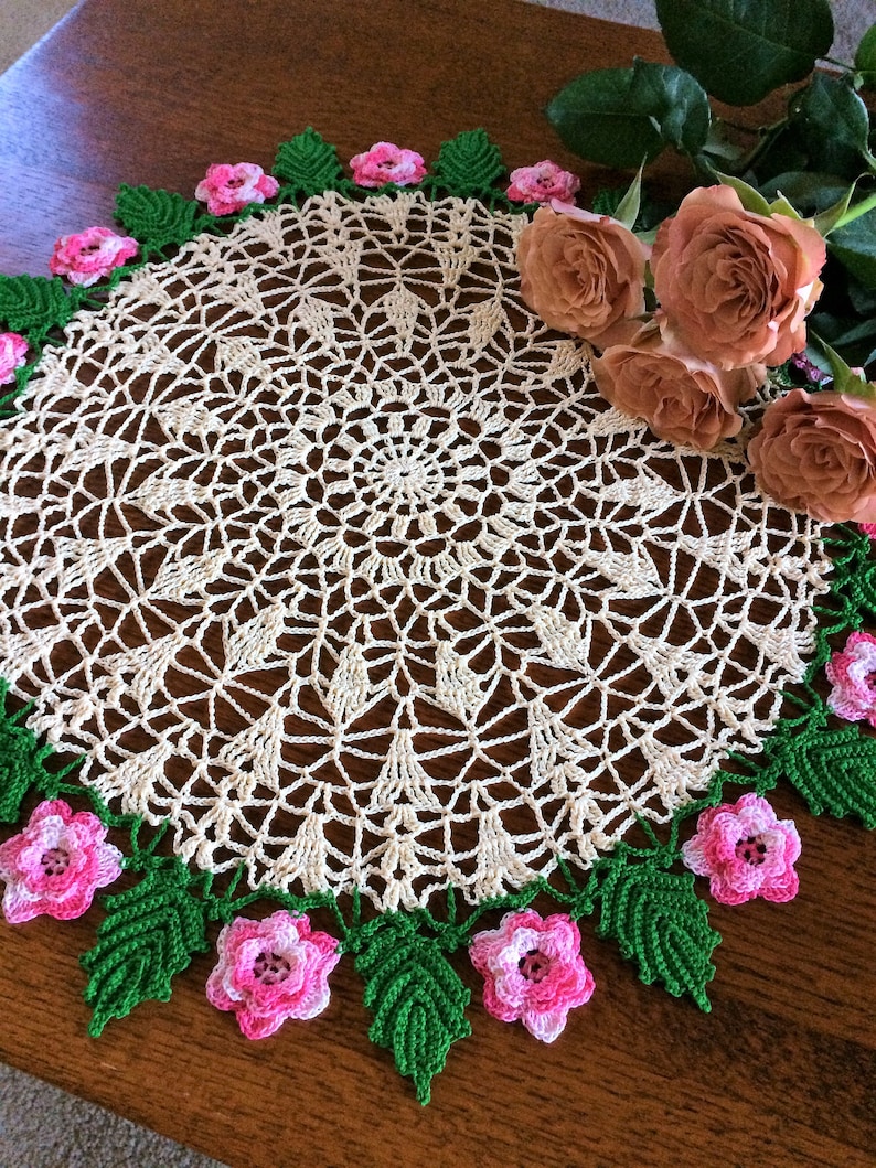 Crochet Doily Made to Order Doily Crochet Pink Rose Doily - Etsy Crochet Doily Made to Order Doily Crochet Pink Rose Doily - Etsy