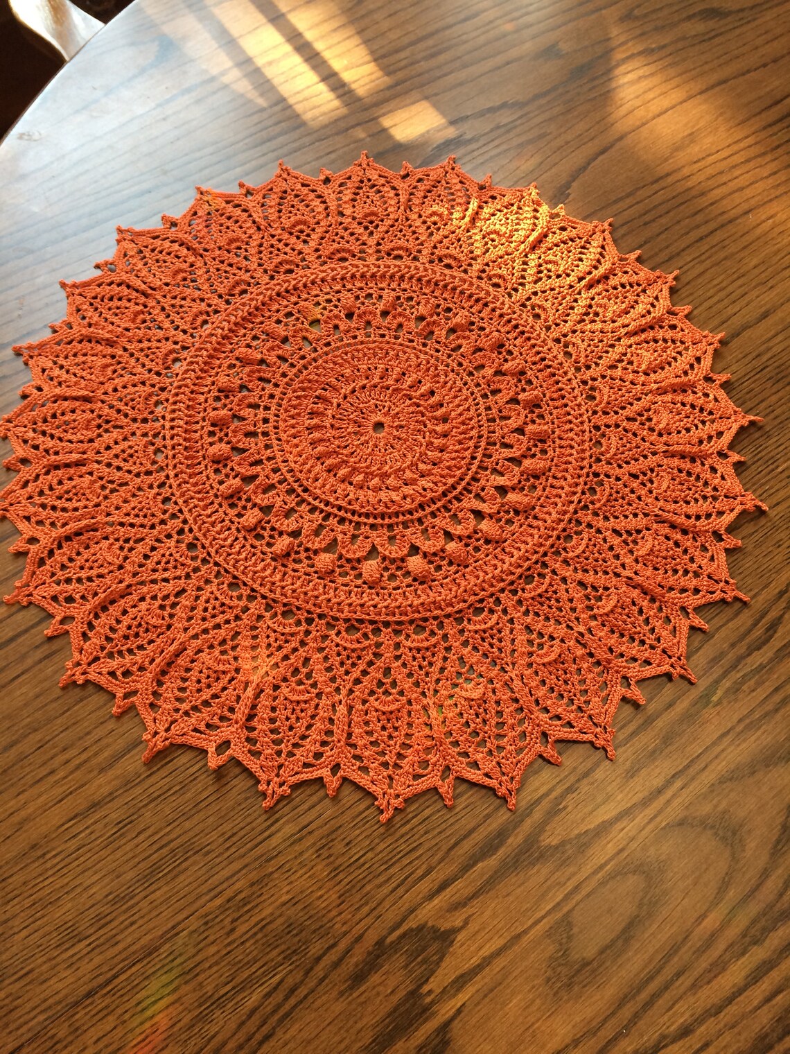 Crochet Doily Made to Order Fall Color Doily19 Inches Round | Etsy