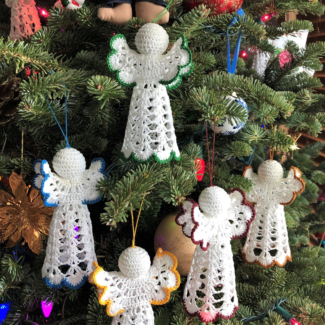 Crochet Angels Angels Handmade Angels Set of 5 Angels - Etsy