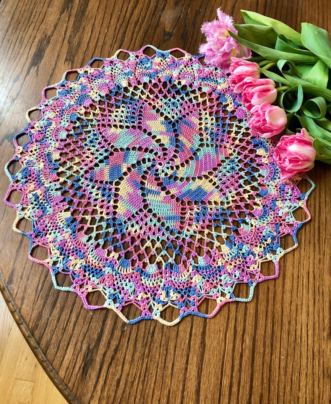 Crochet Doily, Made to Order, Crochet Spring Doily, Spring Season ...