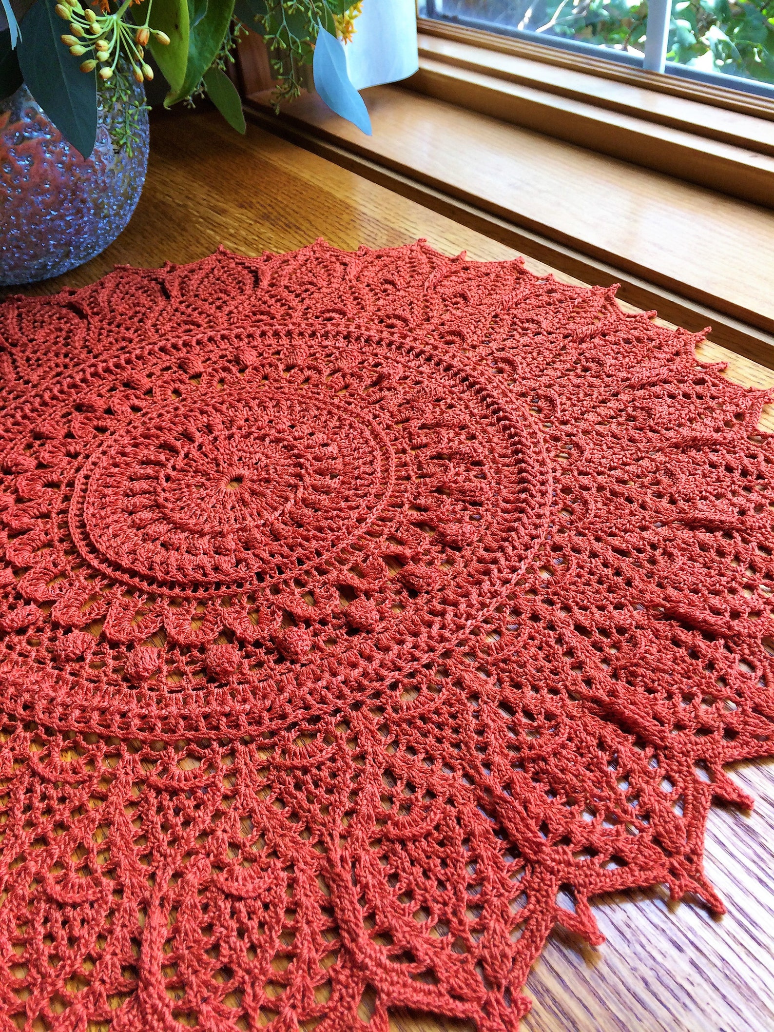 Crochet Doily Made to Order Fall Color Doily19 Inches Round | Etsy