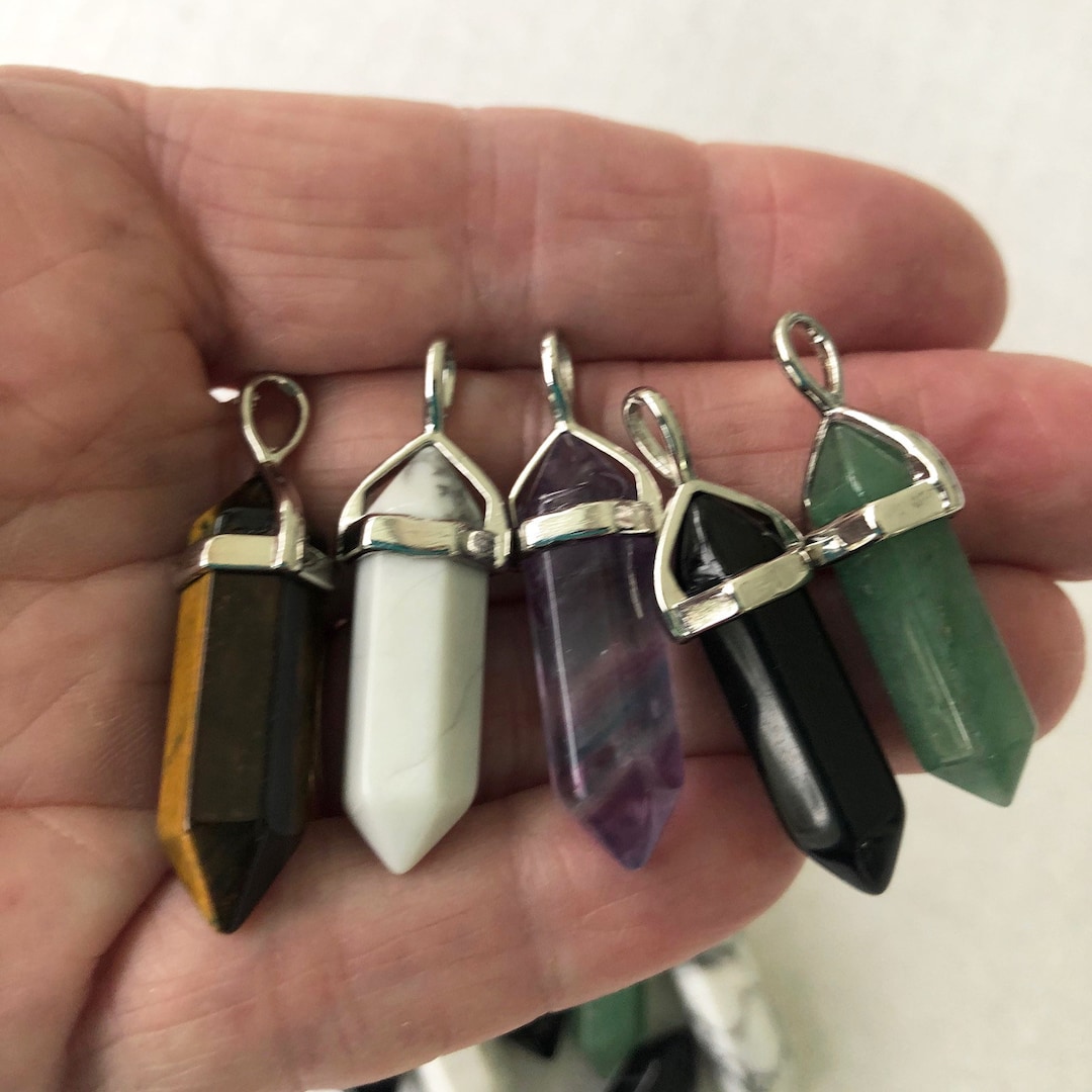 Bulk Crystals, Crystal Point Pendants, Imperfect Short Crystal Pendants ...