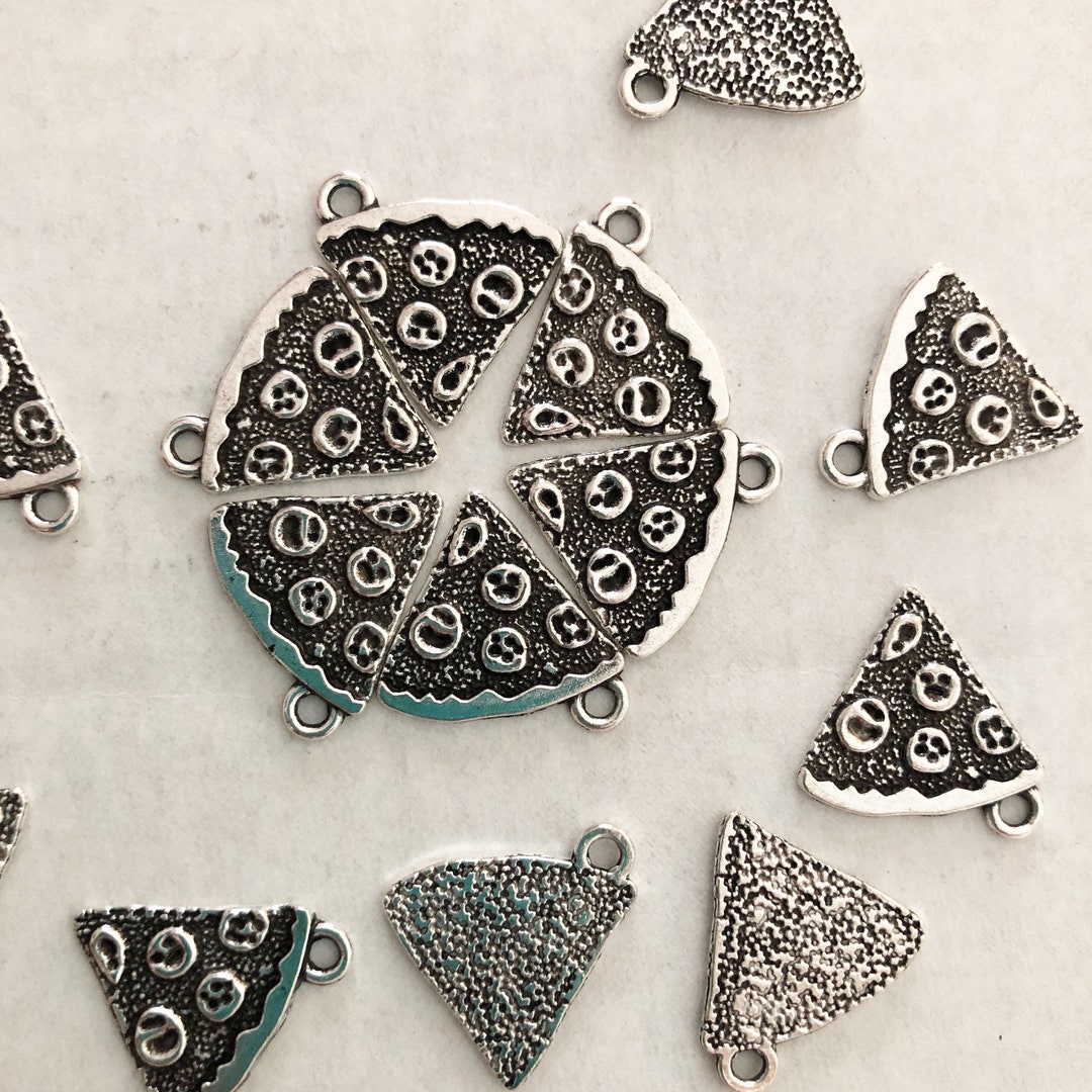 Pizza Charms Pepperoni Pizza Pizza Party Favors DIY CP113 - Etsy