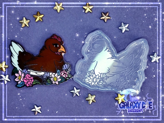 Silicone Mold Etched Floral Farm Chicken - Etsy