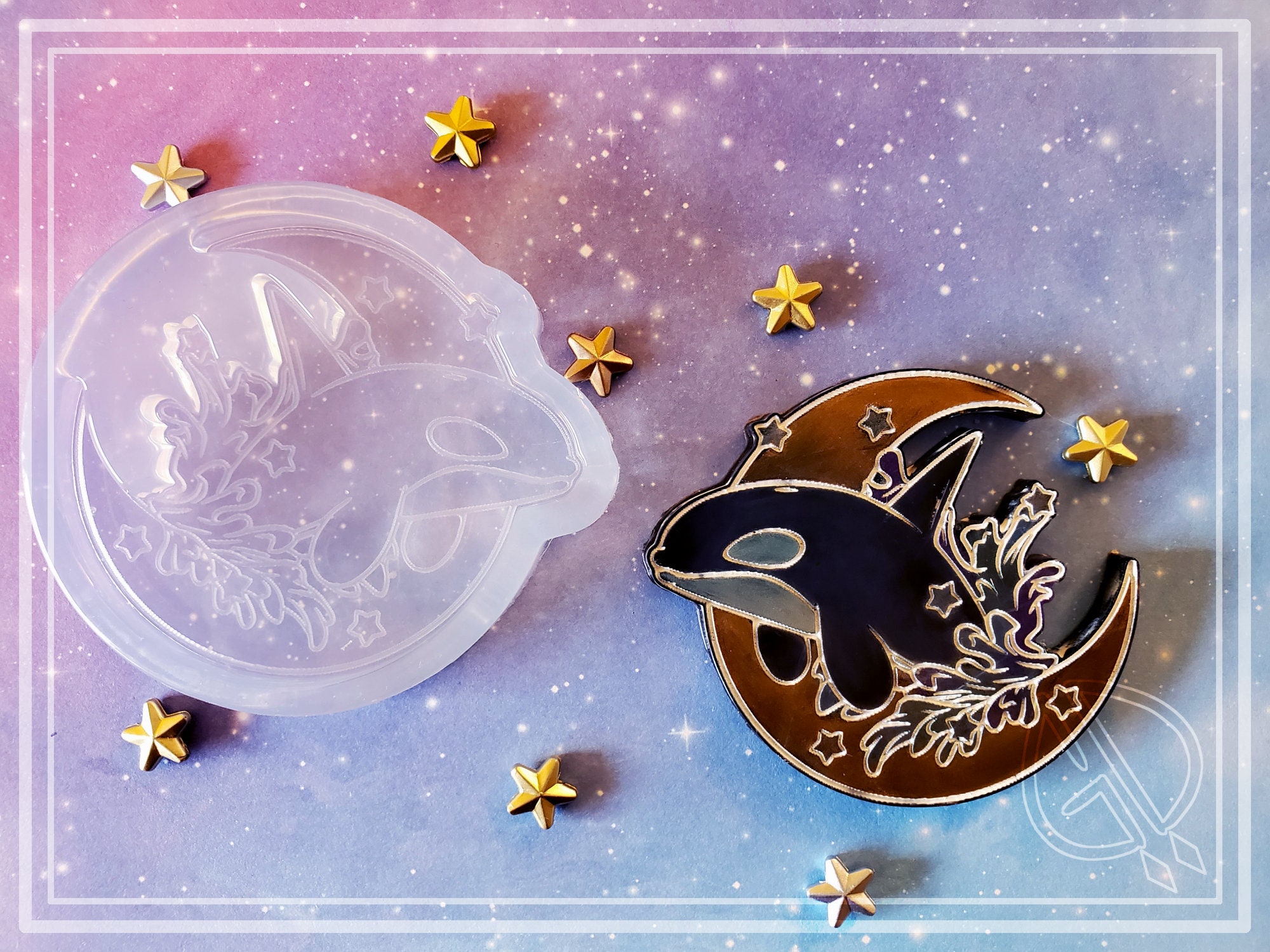 Silicone Mold Moon Lit Ocean-orca - Etsy