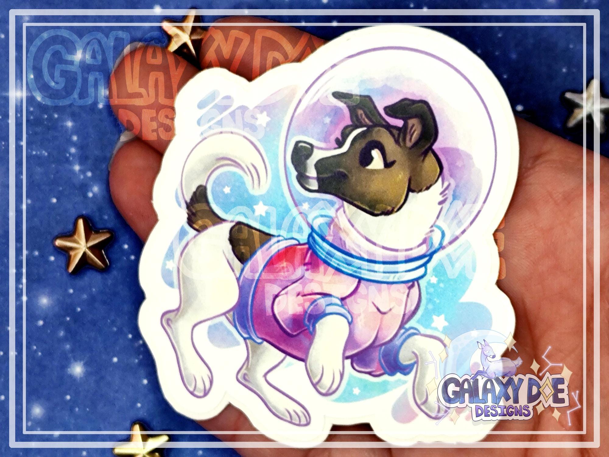 Kawaii Laika Vinyl Matte Sticker - Etsy