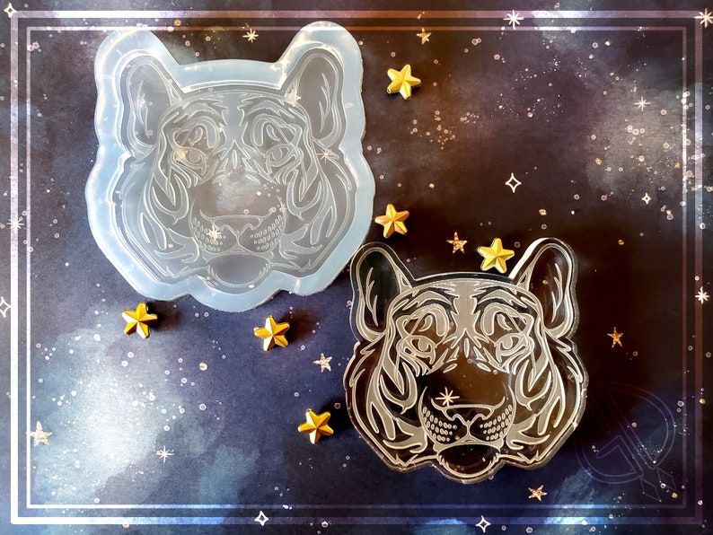 Silicone Mold Etched Tiger - Etsy
