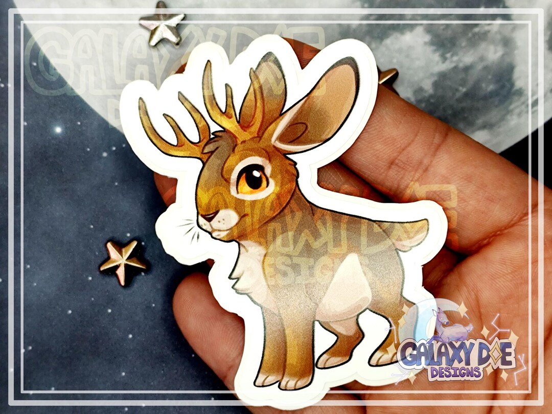 Kawaii Jackalope Vinyl Matte Sticker - Etsy