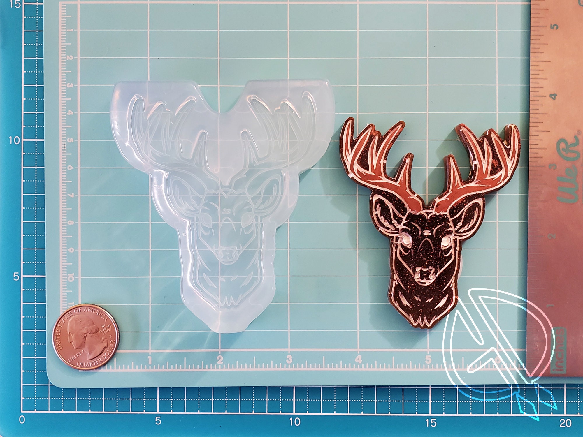 Silicone Mold Etched Buck - Etsy