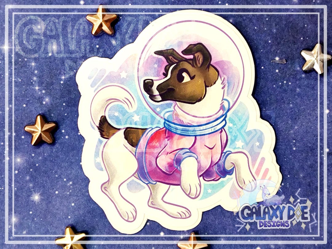 Kawaii Laika Vinyl Matte Sticker - Etsy