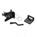 Spring Loaded Gate Latch With Cable and Ring Powder Coated Black Screws ...