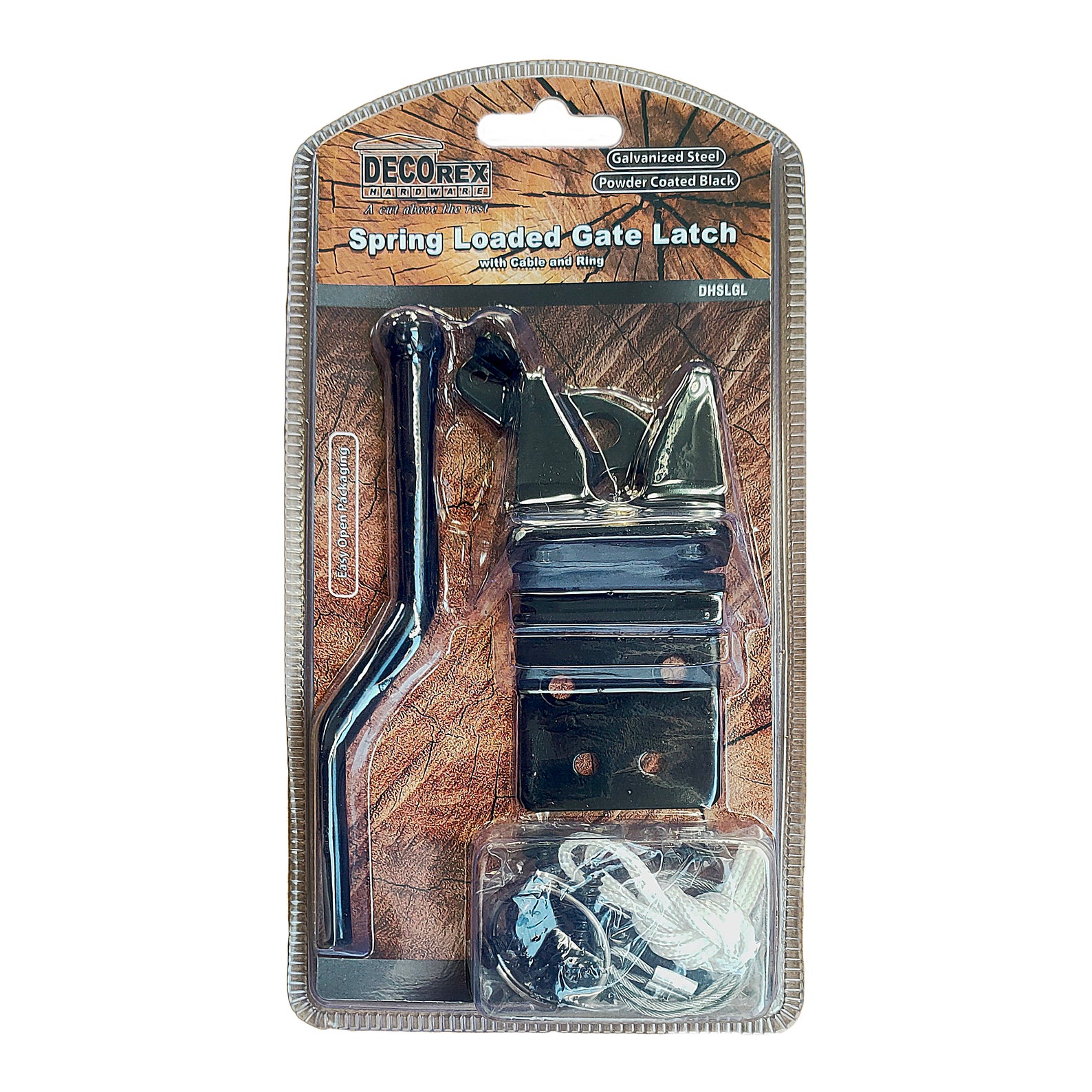 Spring Loaded Gate Latch With Cable and Ring Powder Coated - Etsy