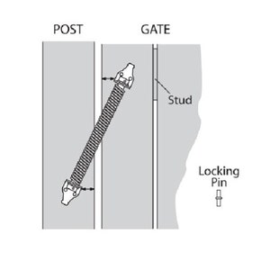 Self Closing Gate Door Spring 13” Long Black Part # SCGS13BLK - Etsy