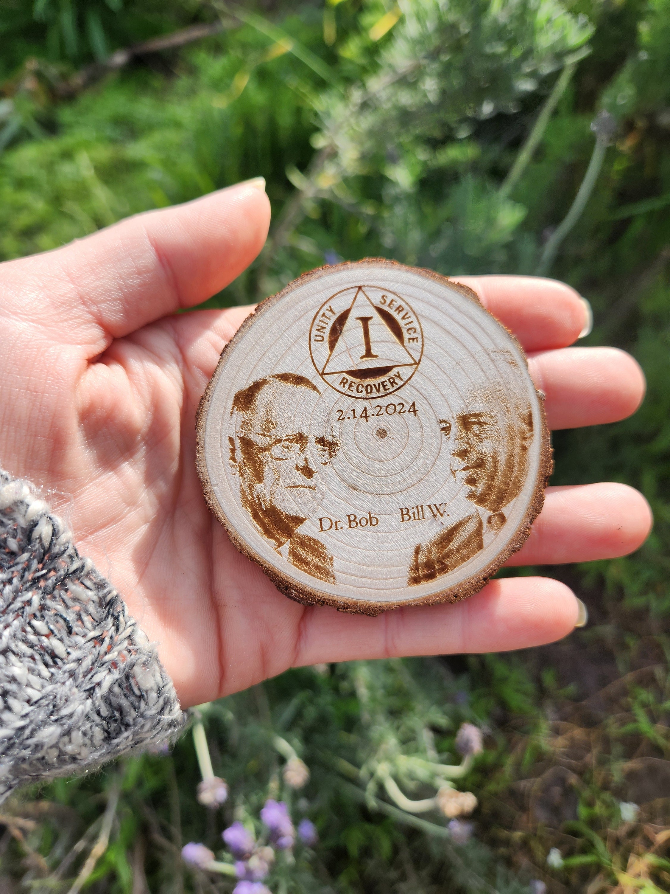 Bill & Bob Sobriety Milestone Sober Birthday AA NA Token Medallion Chip ...