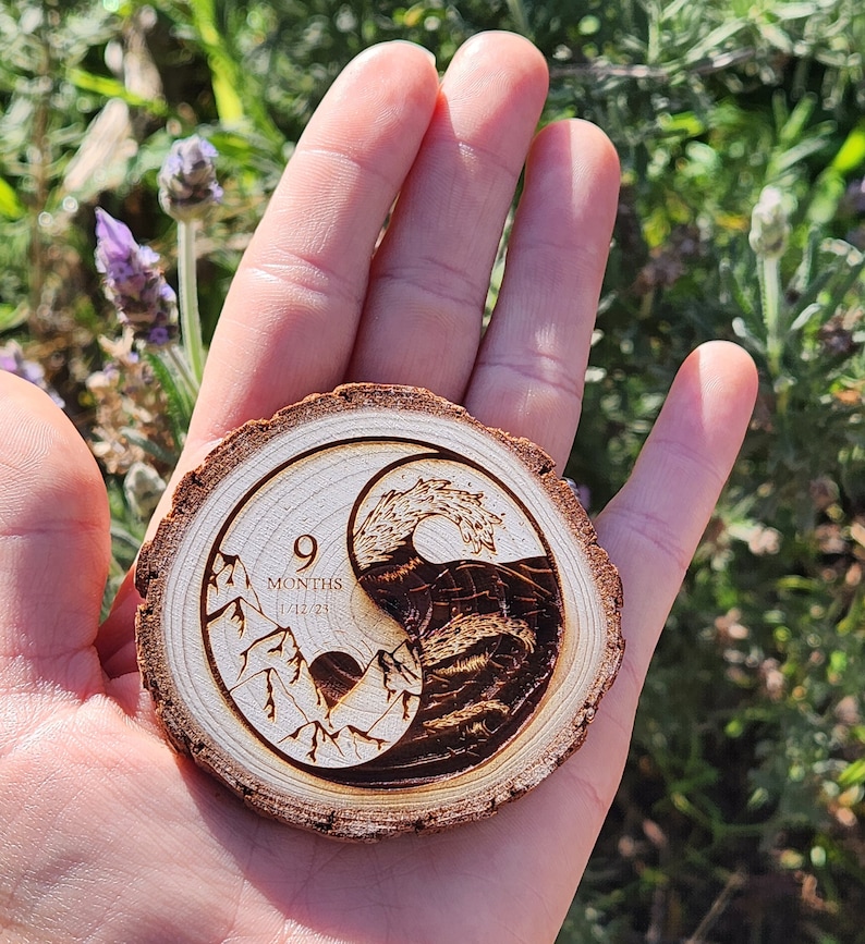 Zen Harmony Land & Sea Yin Yang Custom Sobriety Recovery Birthday ...