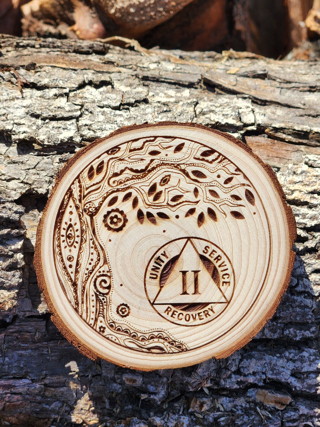 Tribal Roots Tree of Life Sobriety Milestone Personalized Sober ...