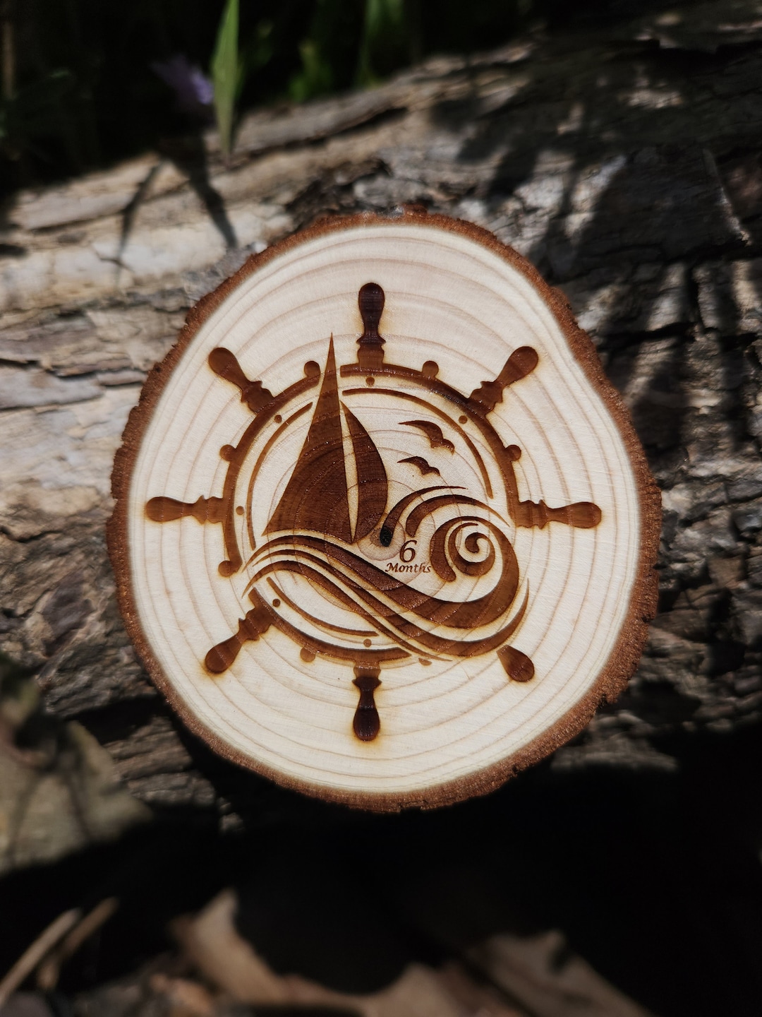 Sailboat of Serenity Ship's Wheel *personalized* & Discreet Sober ...