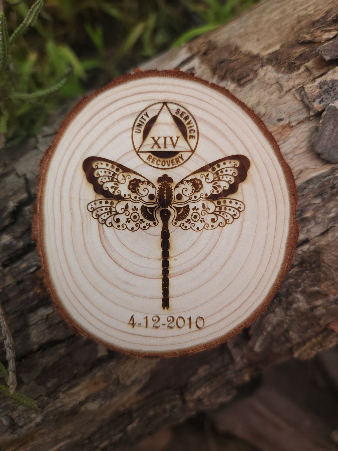 Dragonfly of Protection Sobriety *personalized* Sober AA NA Medallion ...