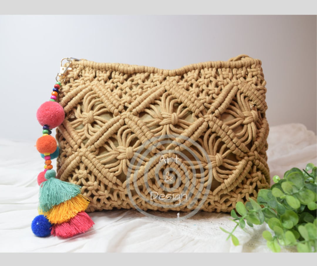 Crochet Macrame Bag, Boho Crossbody Bag, Women Woven Bag, Woven Bag ...