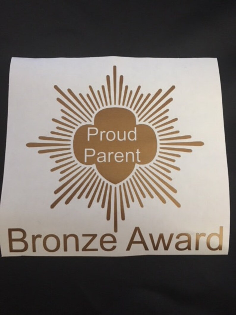 Girl Scout Bronze Silver and Gold Award Proud Parent Vinyl | Etsy
