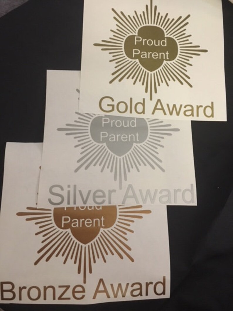 Girl Scout Bronze Silver and Gold Award Proud Parent Vinyl | Etsy