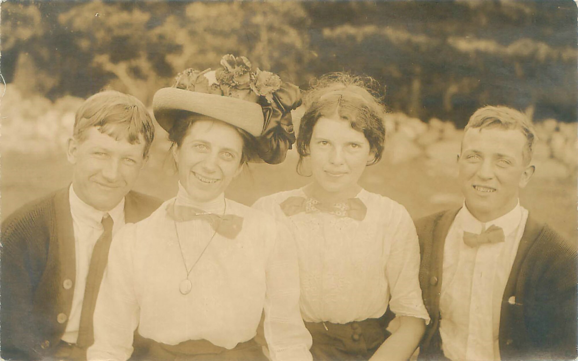 Two Goofy Couples Everyone Wearing Ties One With Big Hat - Etsy