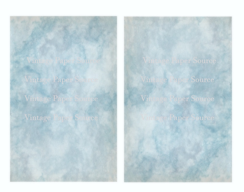 Antique Sky Blue Marbled Book End Pages 2 Different Patterns - Etsy