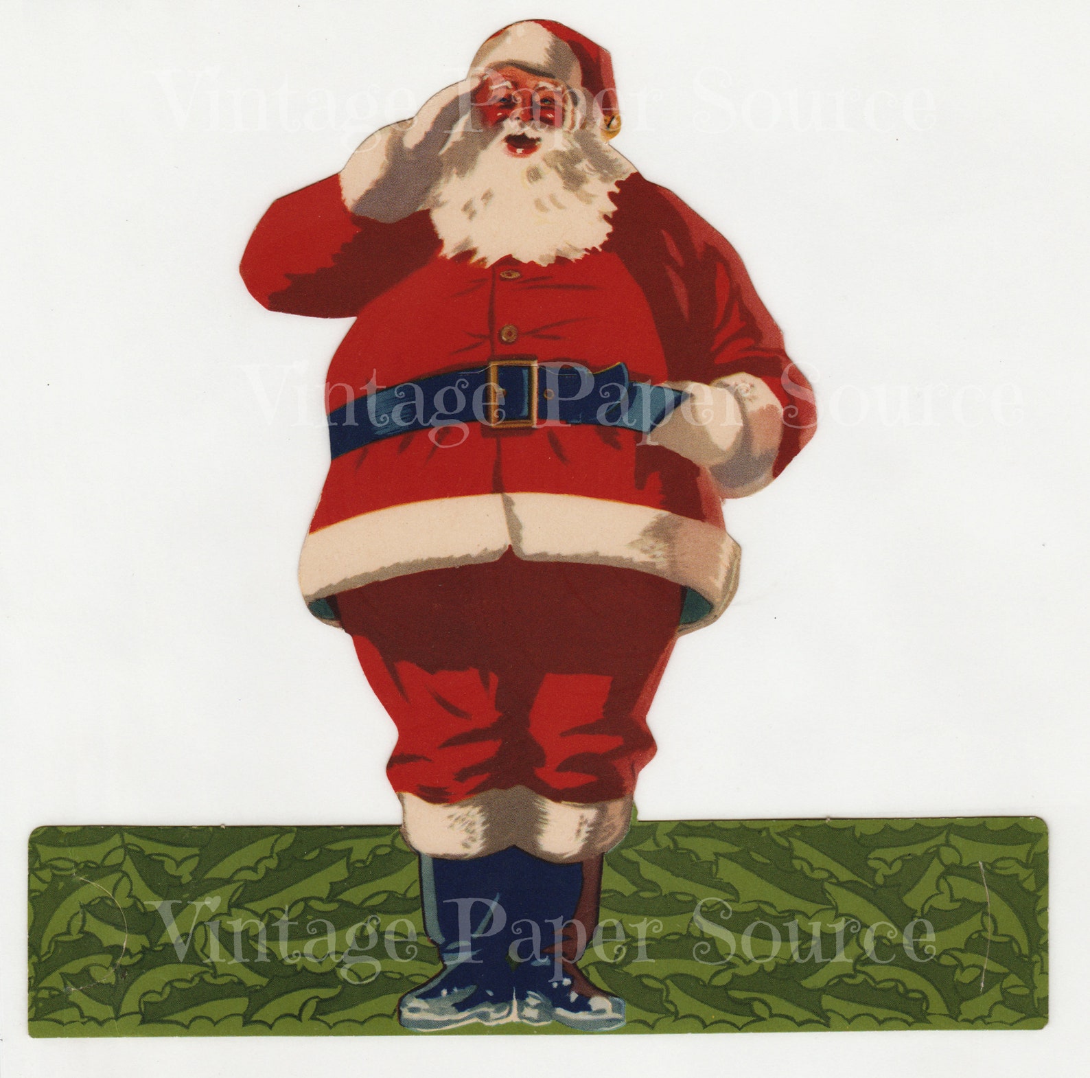 MCM Santa Claus Stand-up Die-cut Vintage Paper Christmas Decoration ...