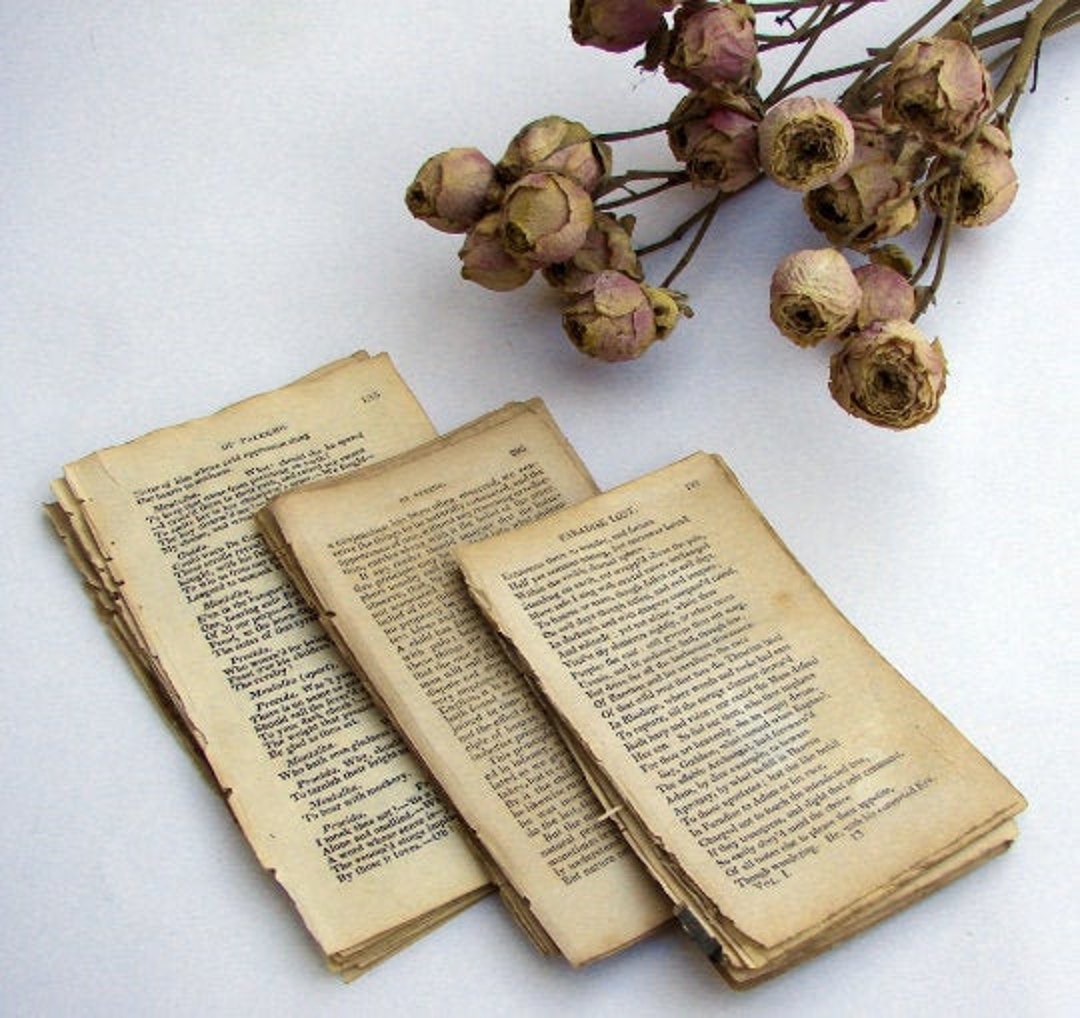 18 Vintage Mini Book Pages 100+ Years Old DIGITAL DOWNLOAD, PRINTABLE ...