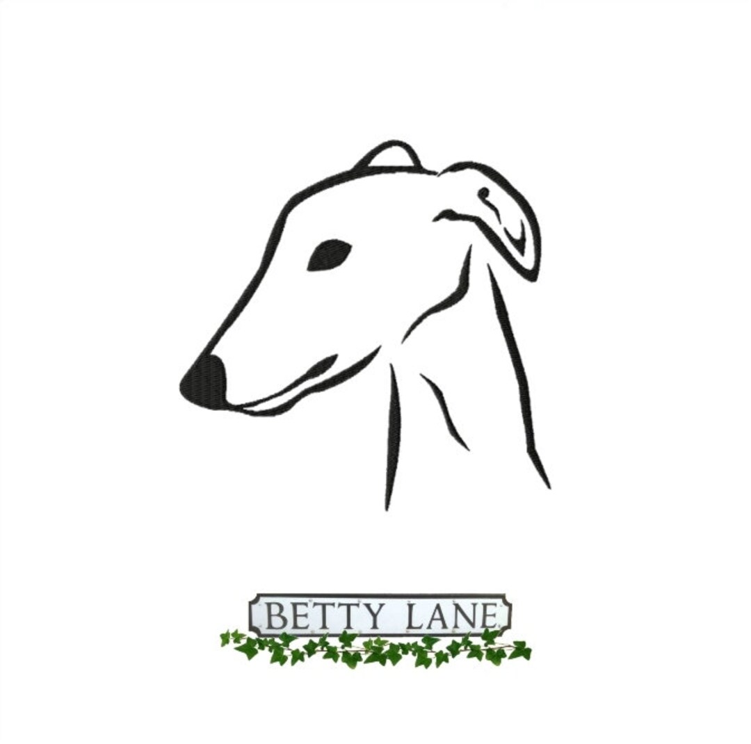 Whippet/greyhound/galgo Dog Machine Embroidery Design in 9 Formats. for ...