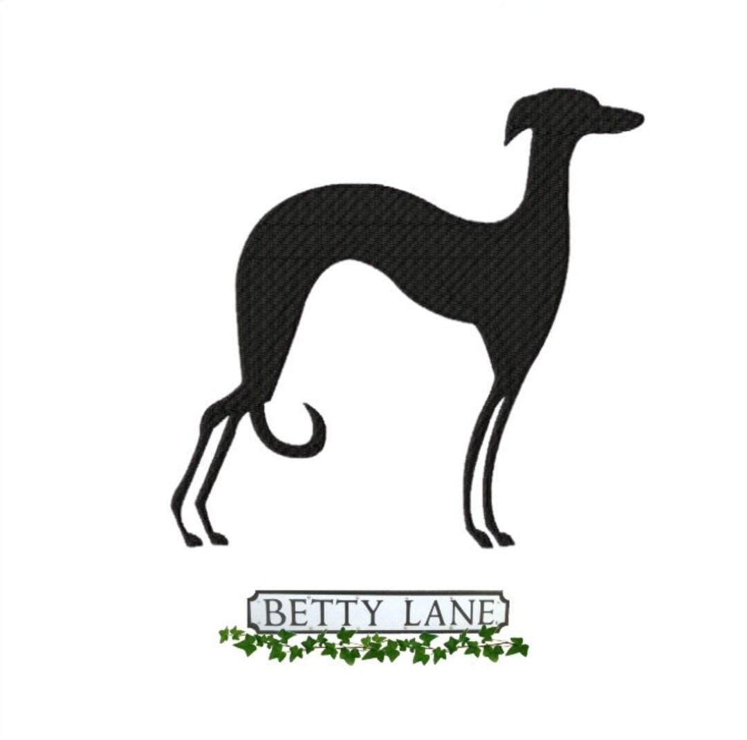 Whippet/greyhound/galgo Dog Machine Embroidery Design in 9 Formats. for ...