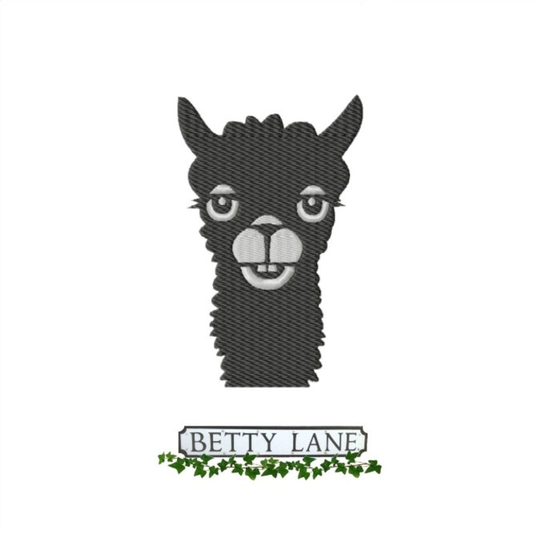 Alpaca/llama Embroidery Design in 9 Formats. for the 4x4, 5x7, 6x10 ...