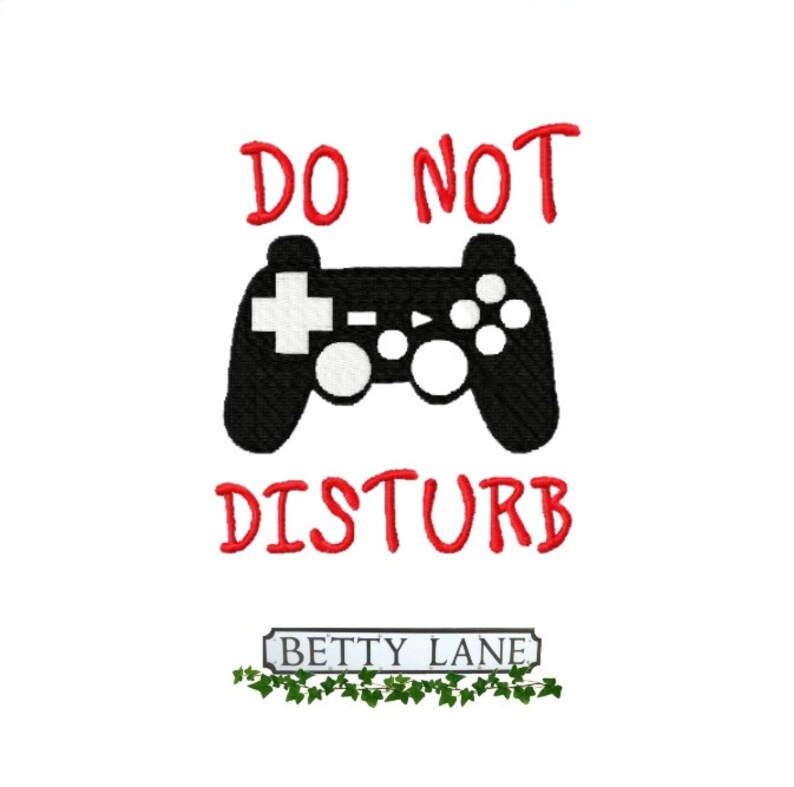 Do Not Disturb Game Controller Embroidery Design in 9 - Etsy