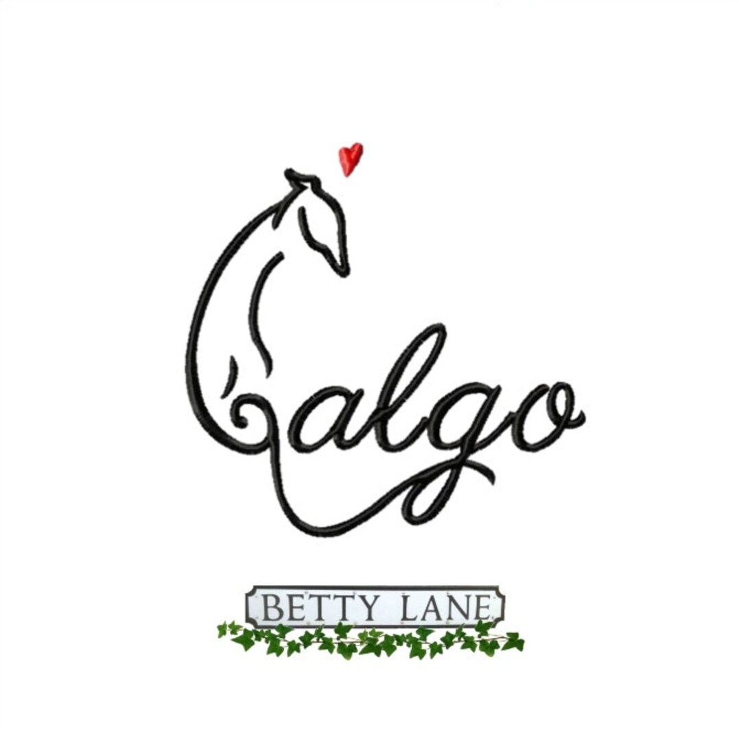 Galgo Machine Embroidery Design in 9 Formats. for the 4x4, 5x7, 6x6 ...