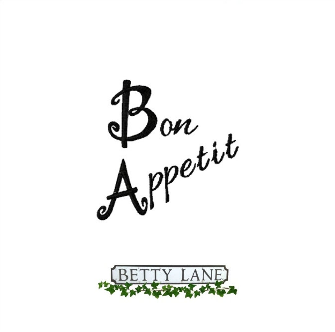 Bon Appetit Embroidery Design in 9 Formats. for the 4x4 Hoop. - Etsy