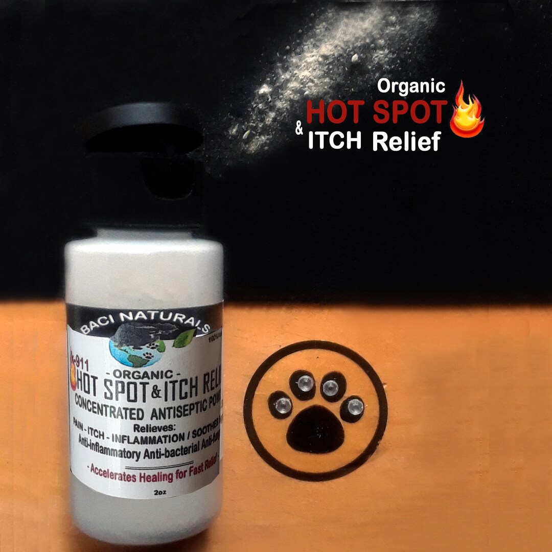 Organic Hot Spot Powder W/ Turmeric for Dogs , Dog Dermatitis, Anti ...