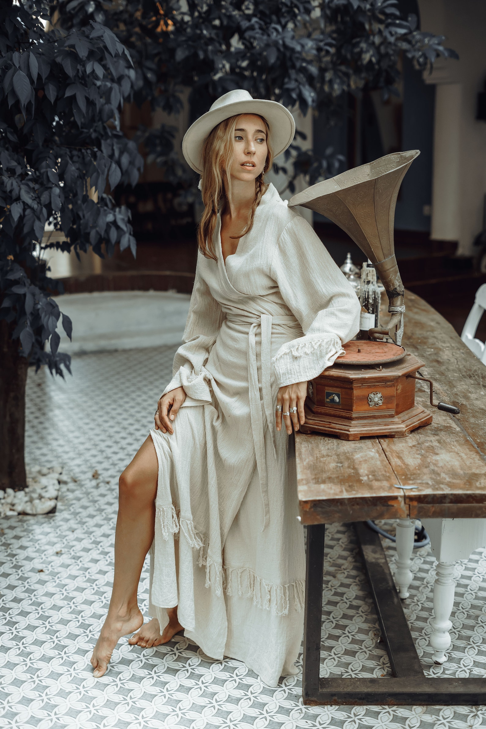 Boho Wrap Dress/maxi Sleeve Wrap Dress/long Kimono - Etsy