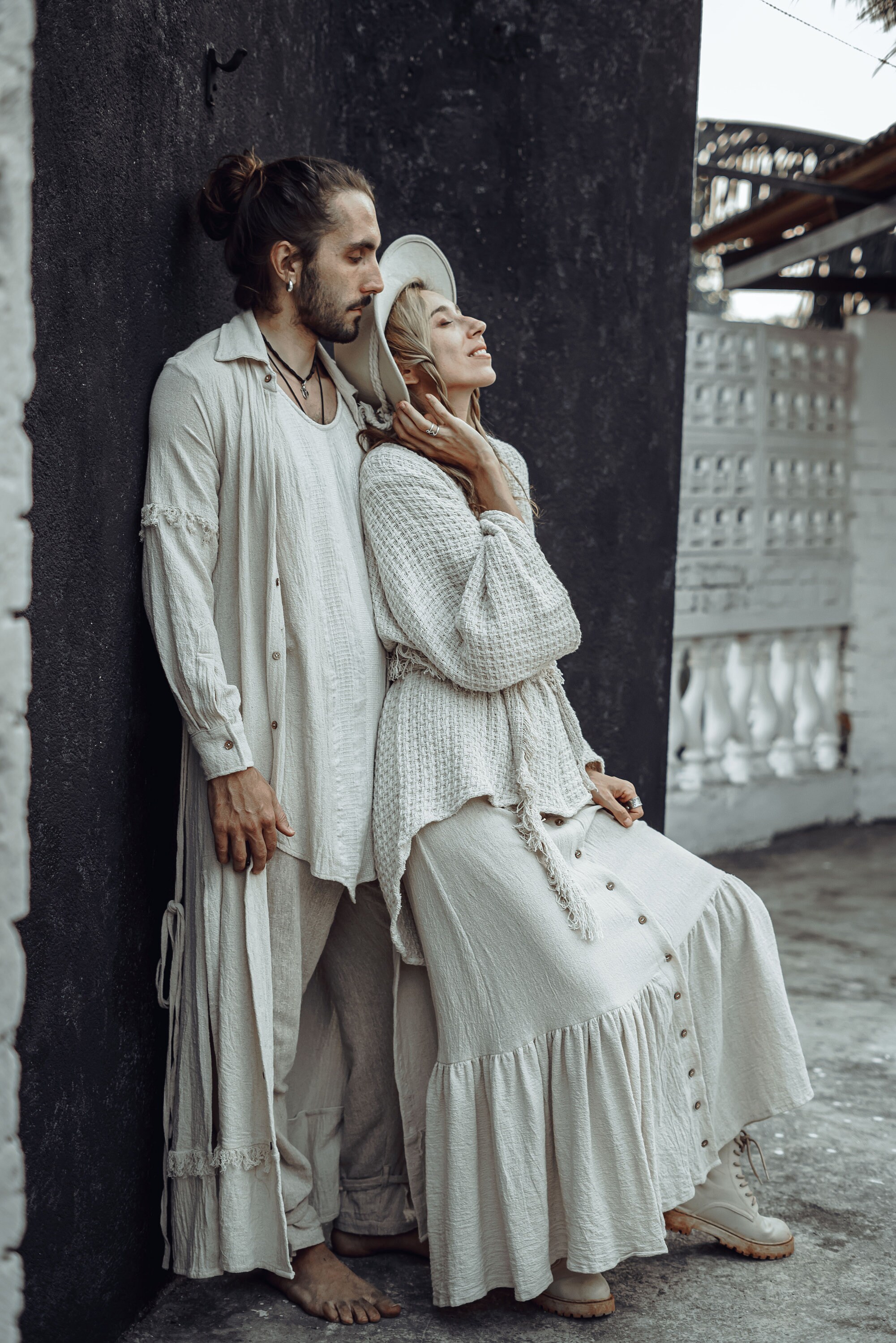 Boho Kimono Jacket/bohemian Cover Up/off White Organic Kimono - Etsy