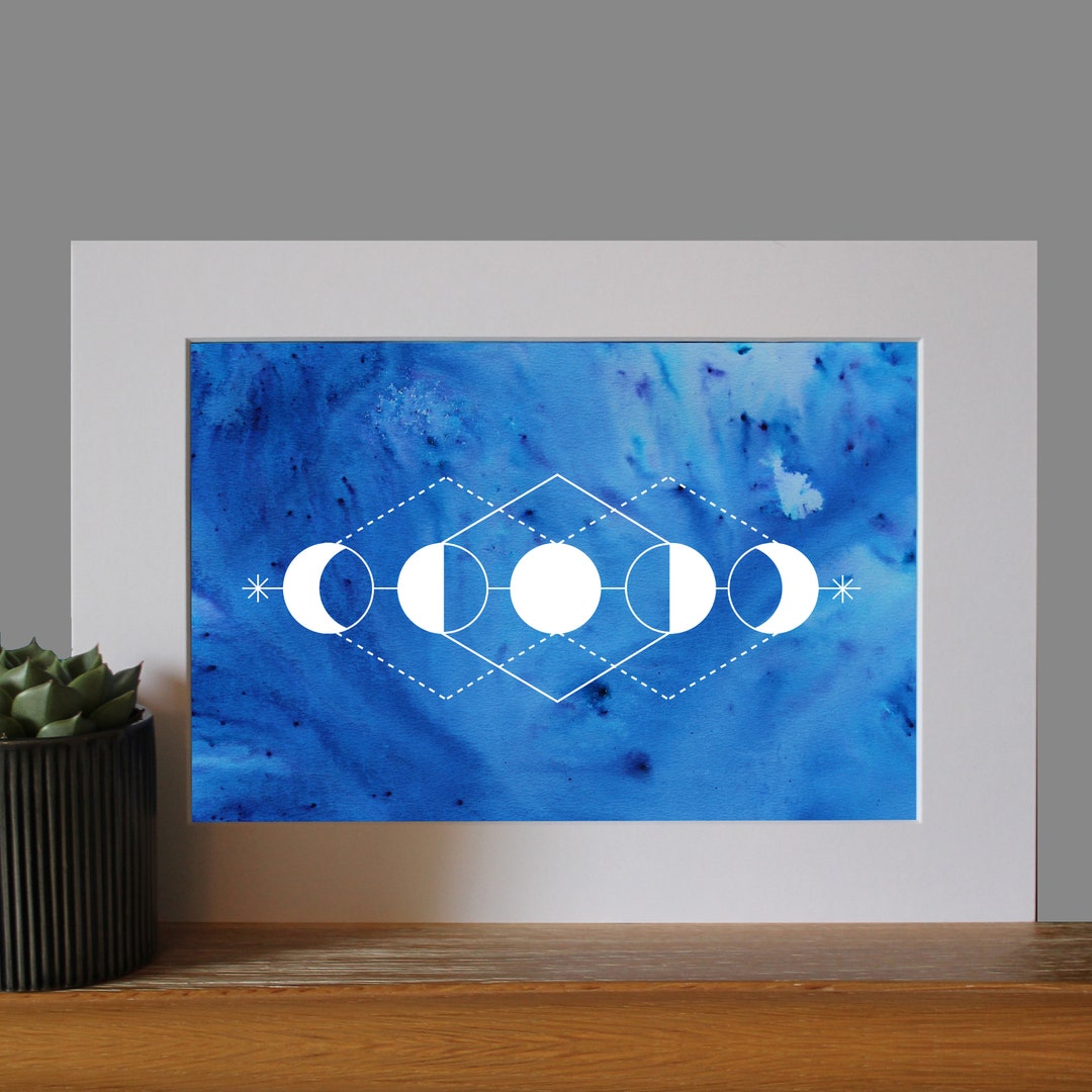 Moon Phase Print | Moon Phase Wall Art| Moon Phase Decor | Phase of the ...