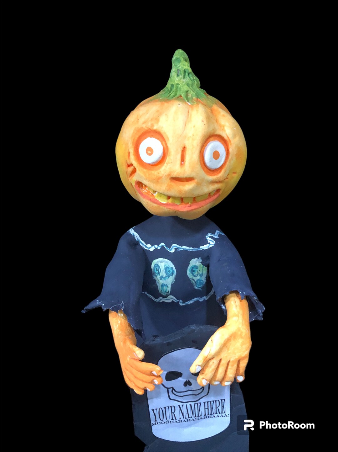 Creepy Pumpkin Bobble Head Candy Container - Etsy