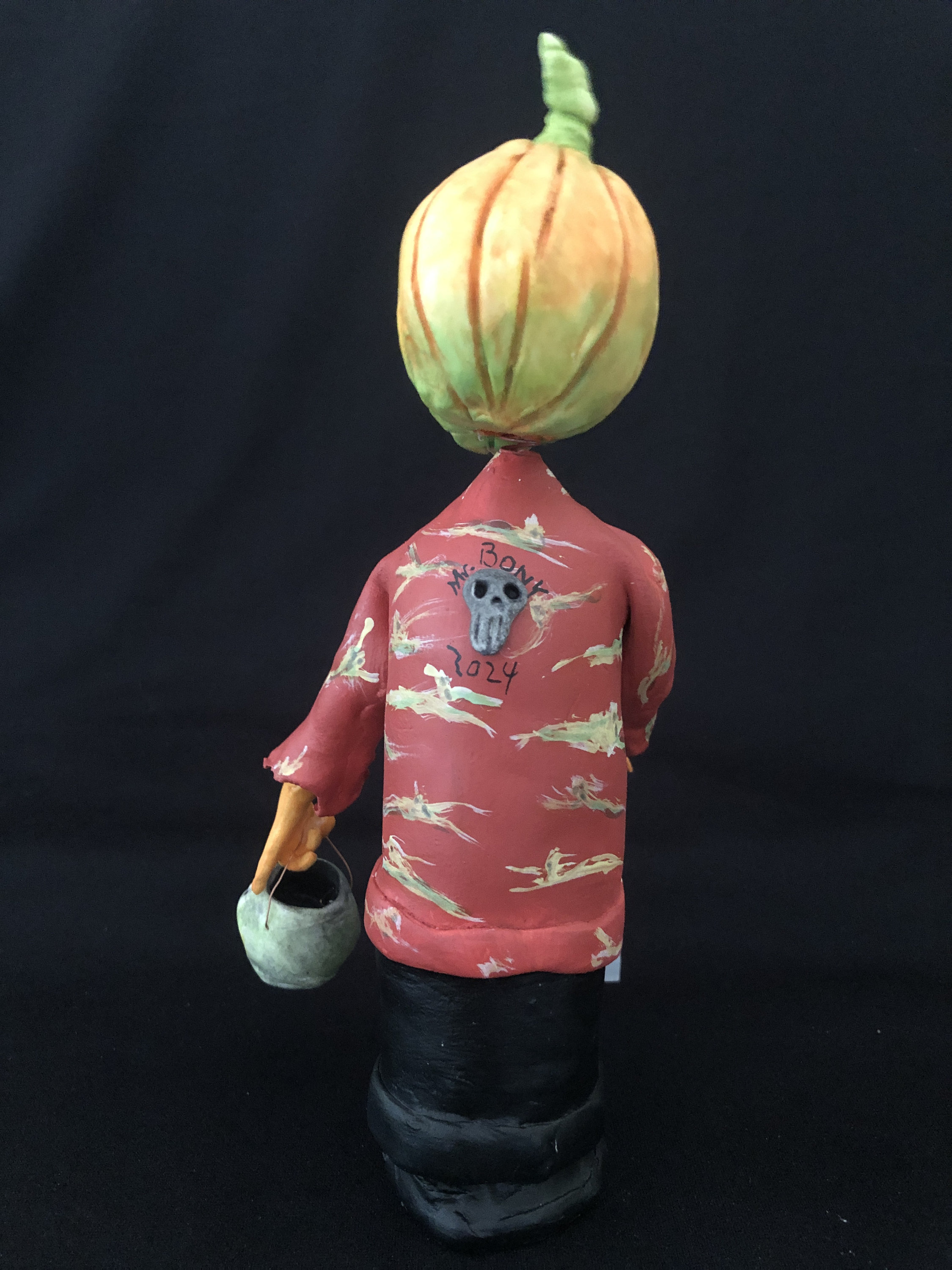 Bobblehead Mache Pumpkin Candy Container - Etsy